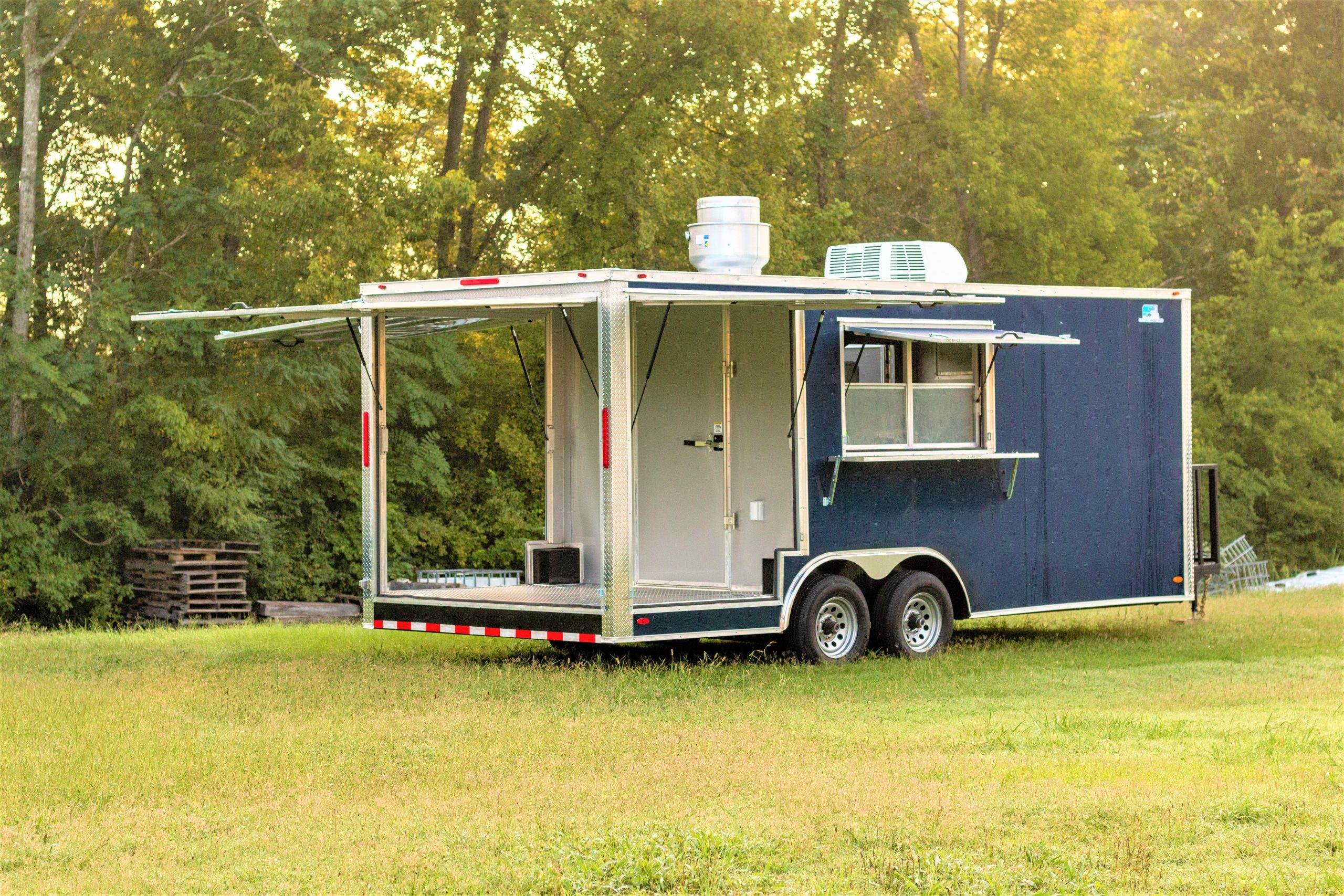 8.5×20 Enclosed Porch BBQ Trailer | Custom Trailer Pros