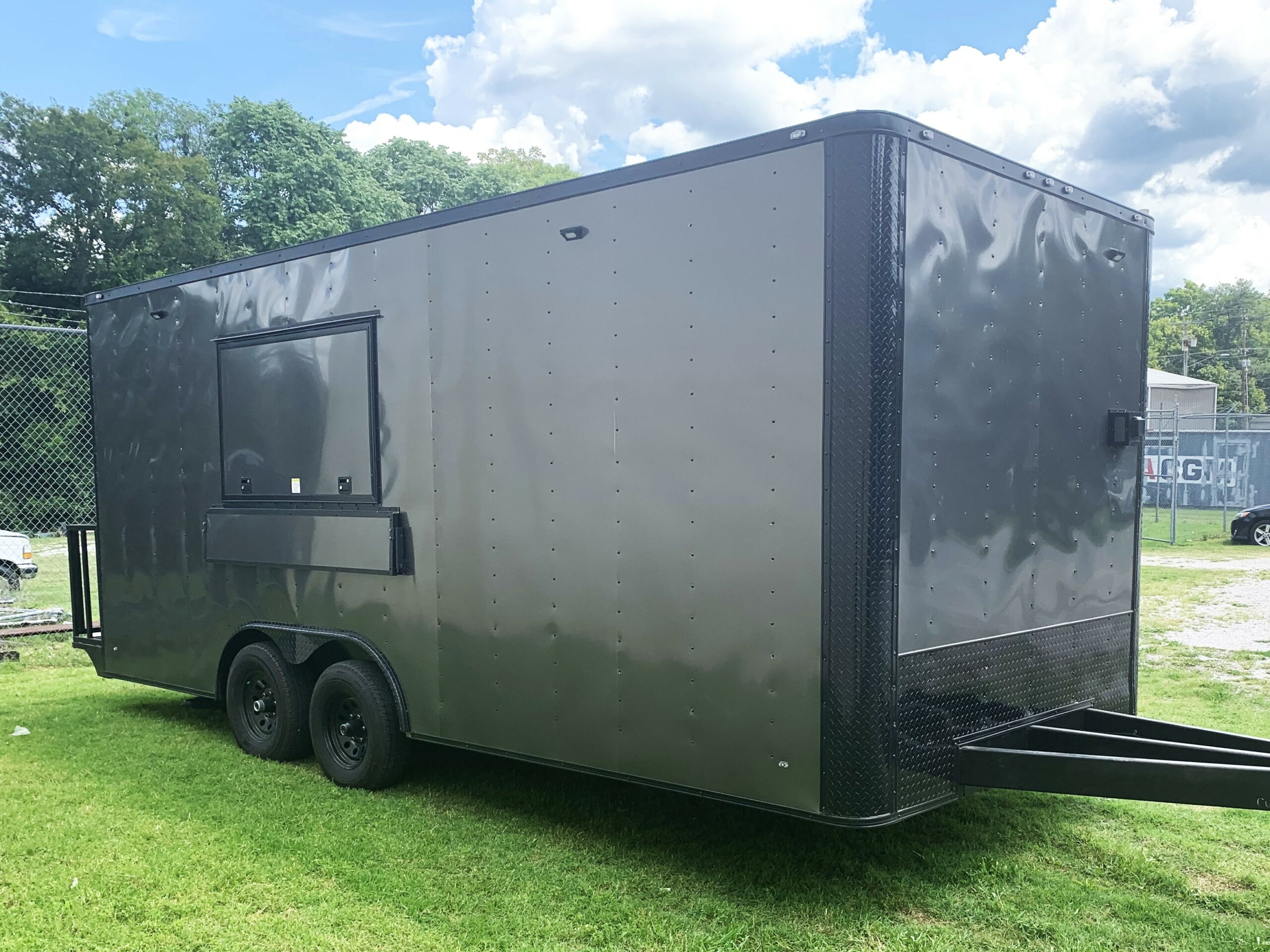 8.5×20 Charcoal Grey Blackout Trailer | Custom Trailer Pros