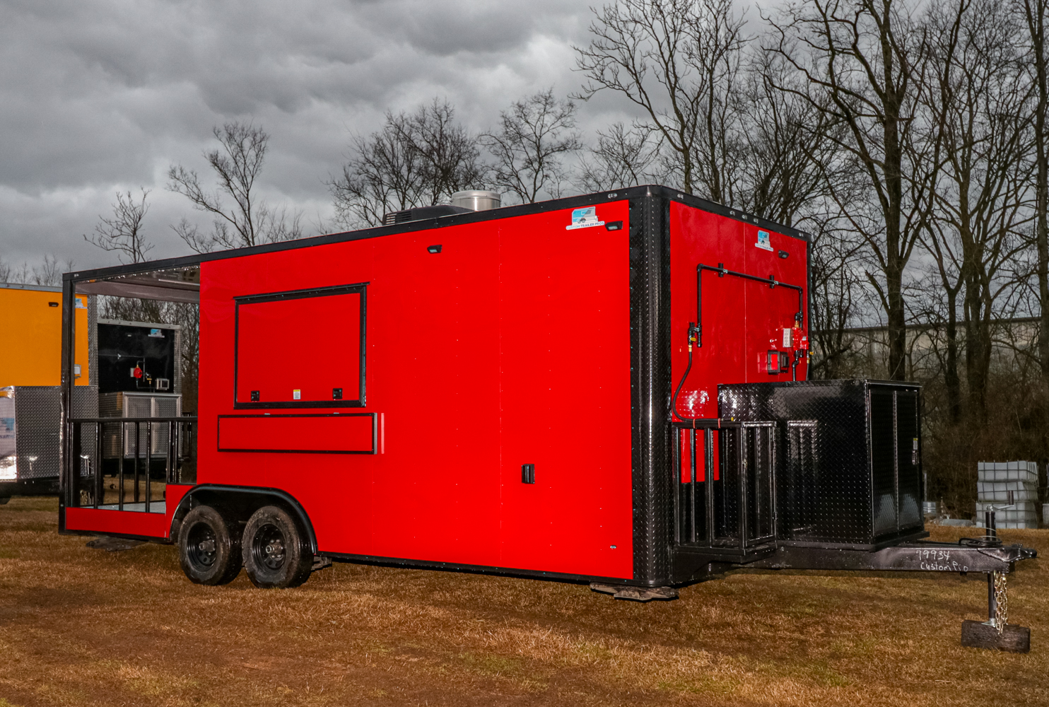 8.5×22 Red Blackout BBQ Trailer | Custom Trailer Pros