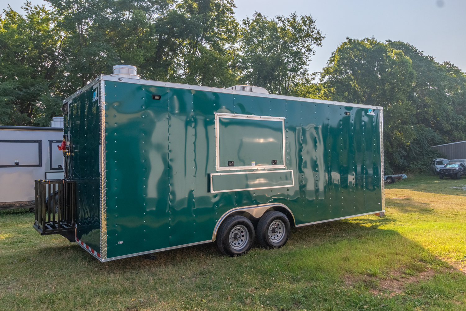 8.5×22 Emerald Green Loaded Trailer | Custom Trailer Pros