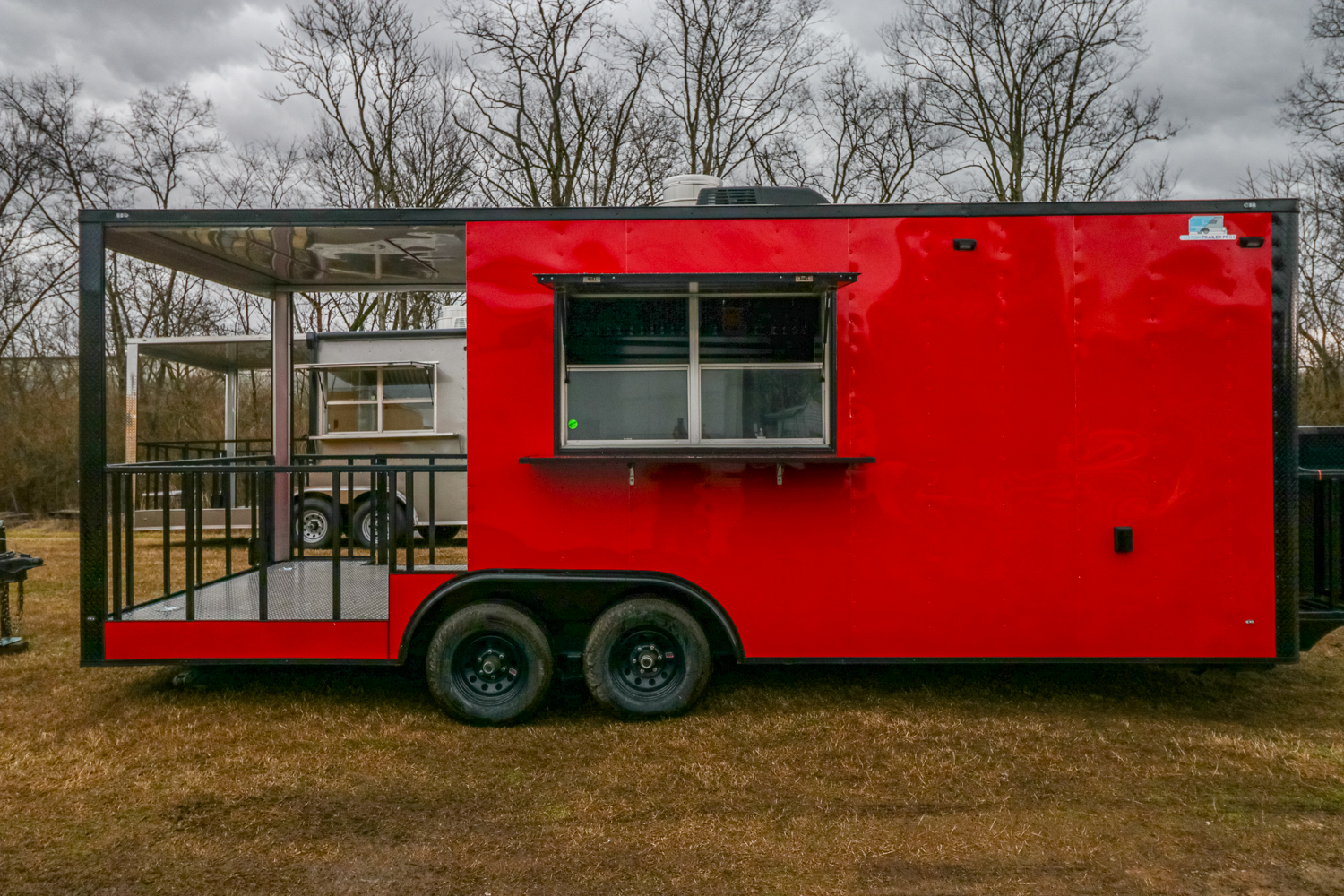 8.5×22 Red Blackout BBQ Trailer | Custom Trailer Pros